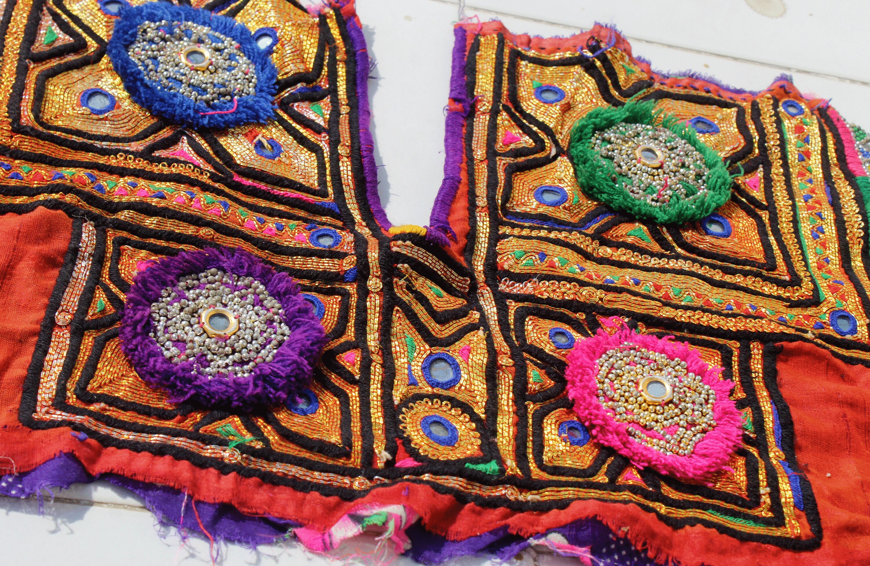 Vintage Boho Banjara Embroidered Neck Yoke,banjara Embroidery Collar ...