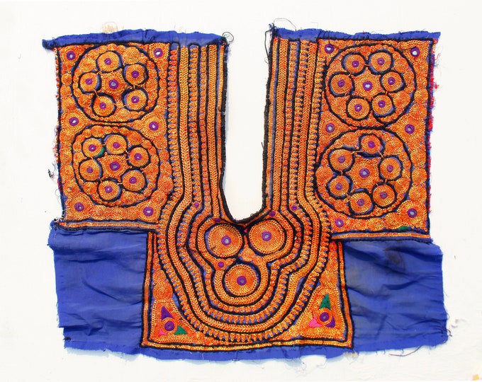 Vintage Boho Banjara Embroidered Neck Yoke,banjara Embroidery Collar ...