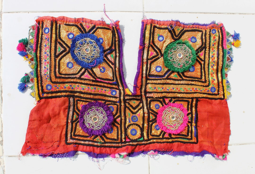 Vintage Boho Banjara Embroidered Neck Yoke,banjara Embroidery Collar ...