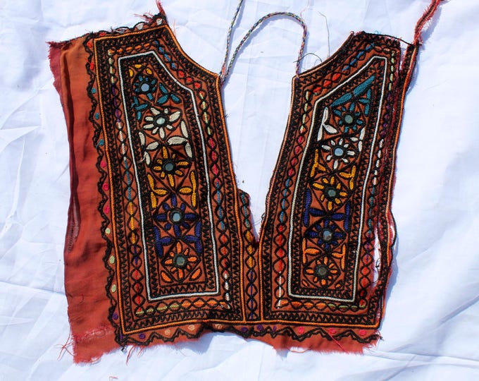 Vintage Boho Banjara Embroidered Neck Yoke,banjara Embroidery Collar ...