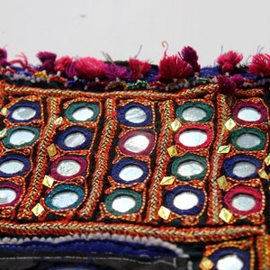 Vintage Banjara Yoke,mirror Work Patch,appliques Embroidery Dressdesign Material Embroidered ...