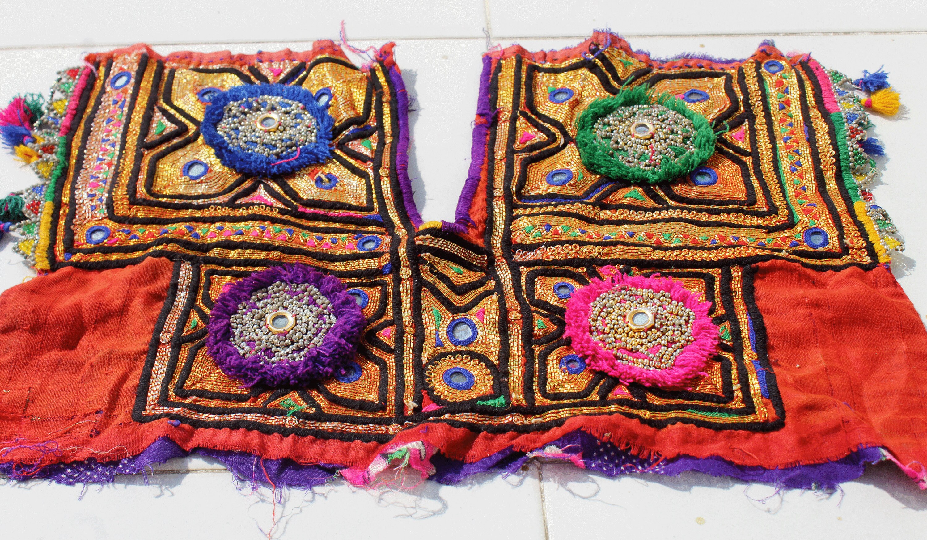 Vintage Boho Banjara Embroidered Neck Yoke,banjara Embroidery Collar ...