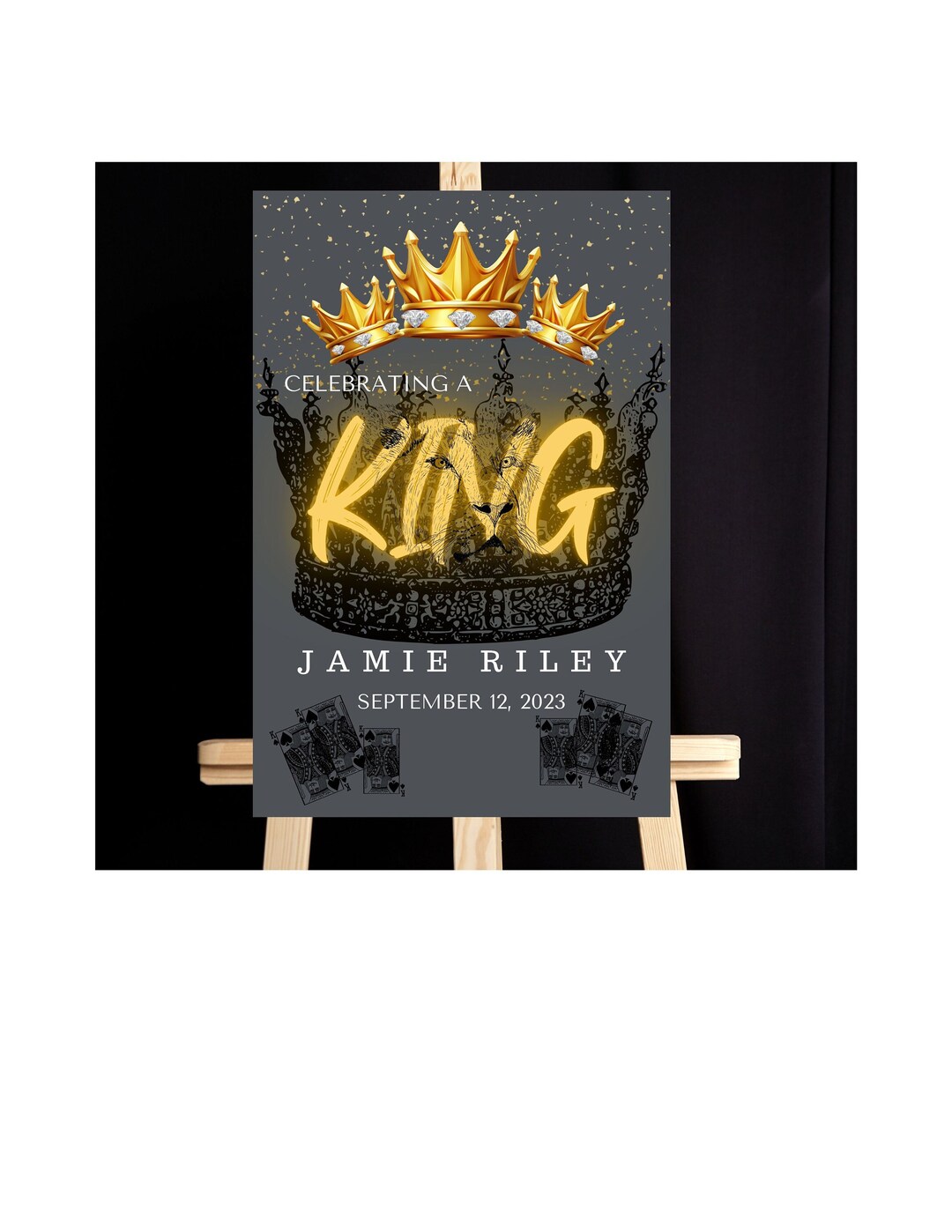 Celebrating a King Party Sign Birthday, Retirment Sign Display - Etsy