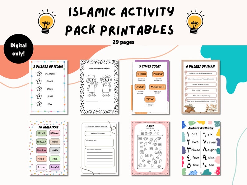 Islamic Activities Printable, Islamic Kids Activity, Muslim Kids ...