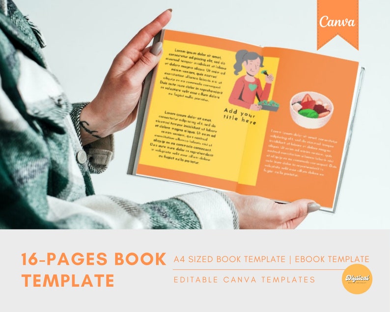 Editable A4 Childrens Book Template Self-publishing Template Picture ...