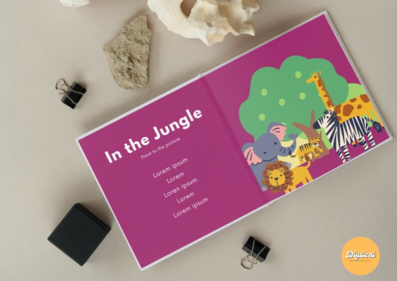 8x8 Editable Children Book Template Book Illustration Self Publish ...