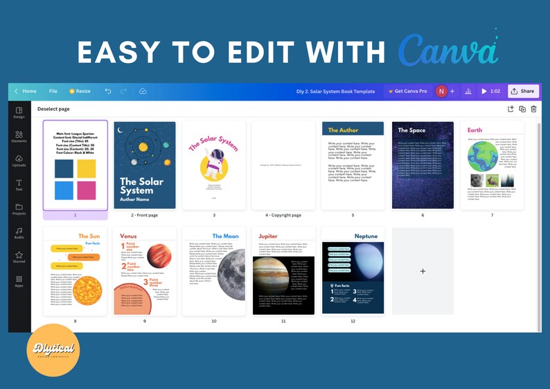 Editable A4 Children Book Children's Book Template Self-publishing ...