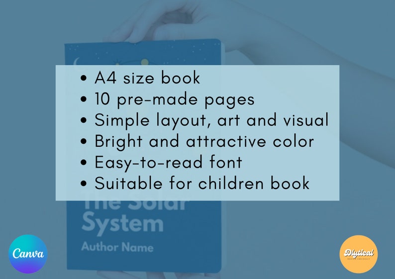 Editable A4 Children Book Children's Book Template Self-publishing ...