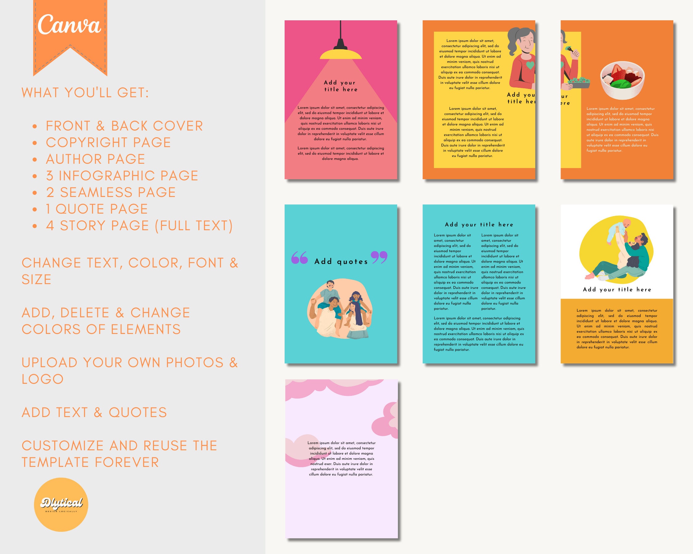 Editable A4 Childrens Book Template | Self-publishing Template ...