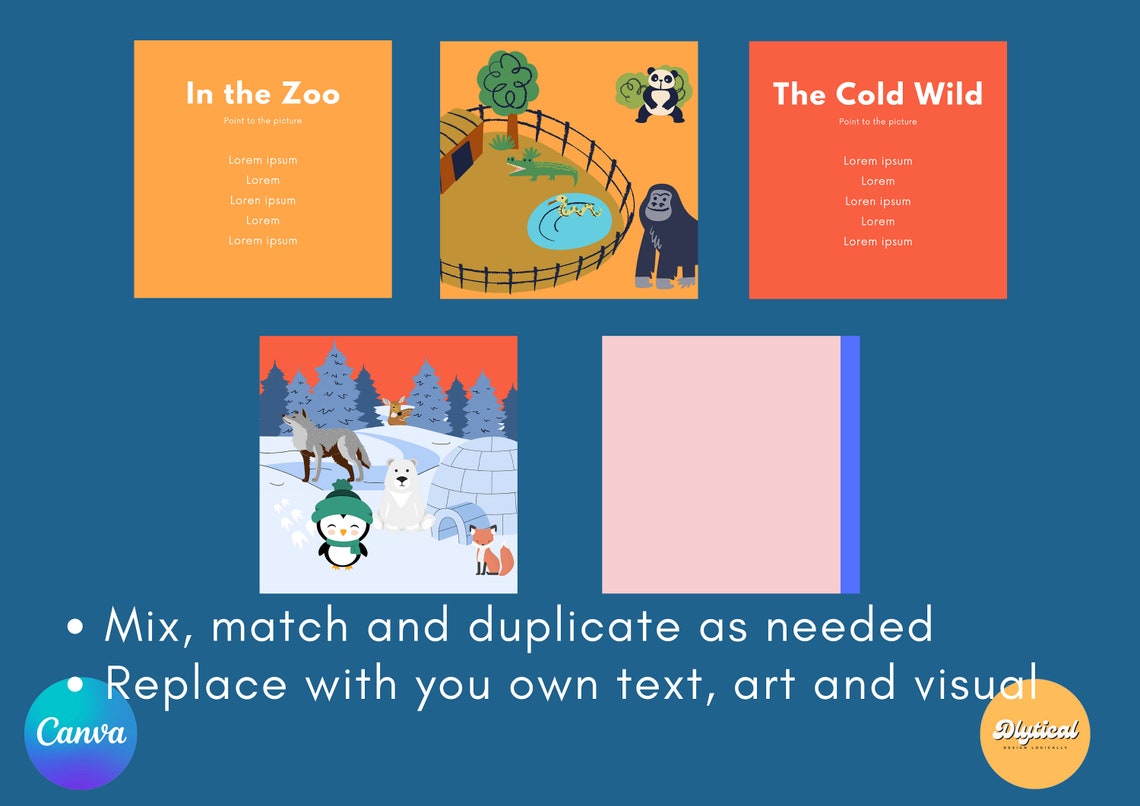 8x8 Editable Children Book Template Book Illustration Self Publish ...