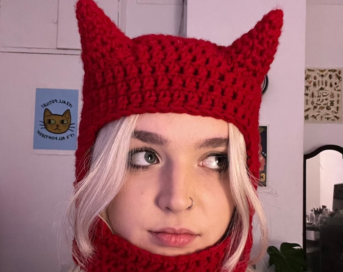 Crochet Devil Hat - Etsy