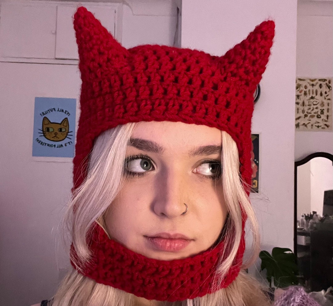 Crochet Devil Hat - Etsy