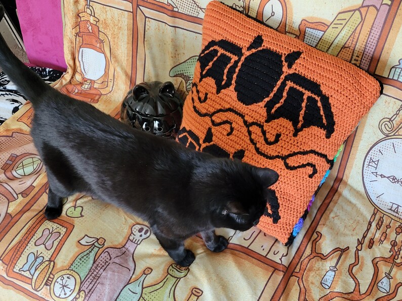 Bats Pillow Mosaic Crochet PDF Pattern - Etsy