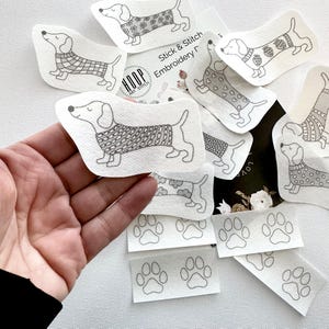 Wiener Dog Embroidery Pattern, Cute Stick and Stitch Design, Printable ...