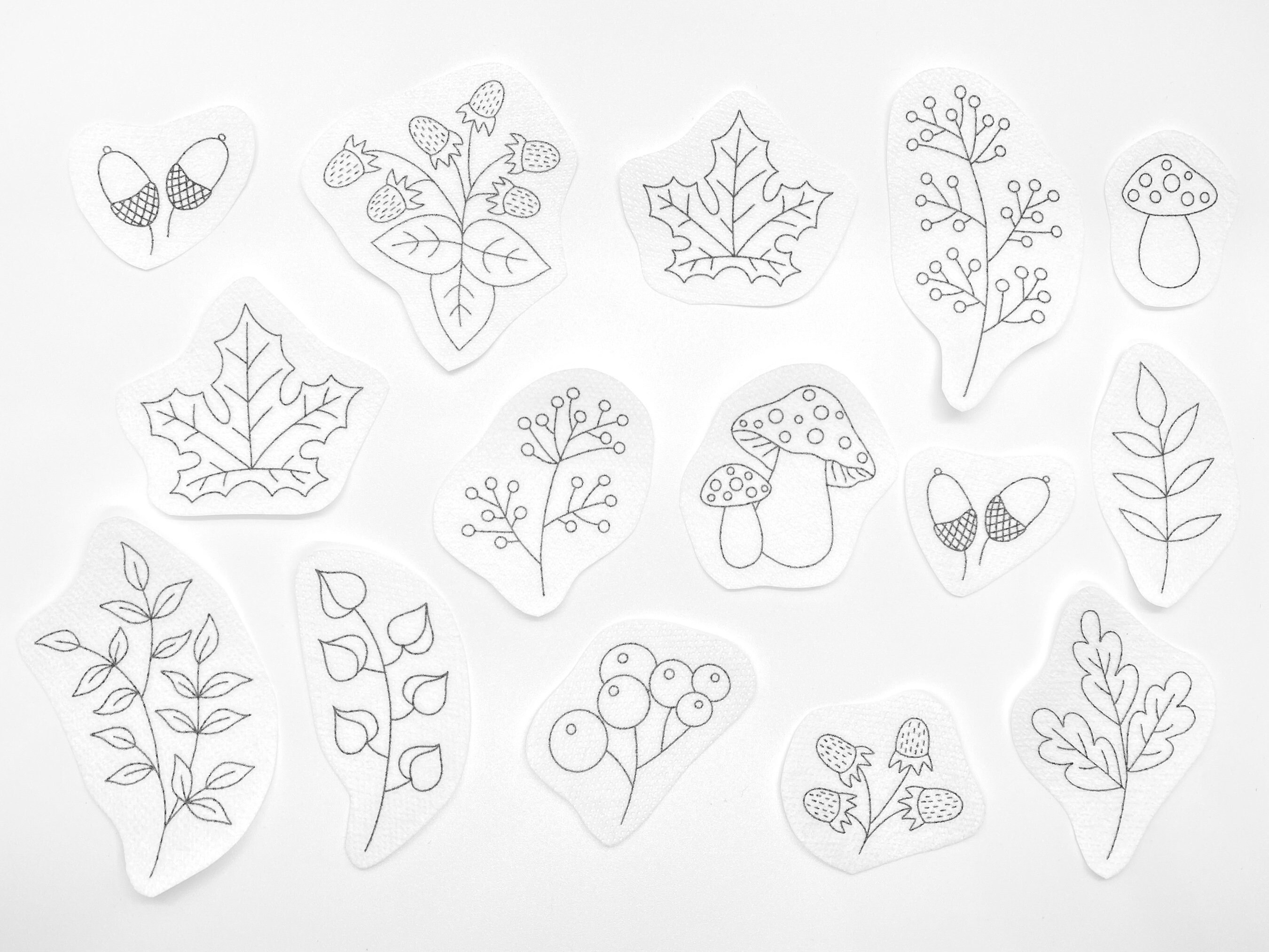 Autumn Stick and Stitch Embroidery Pattern Fall Flowers - Etsy