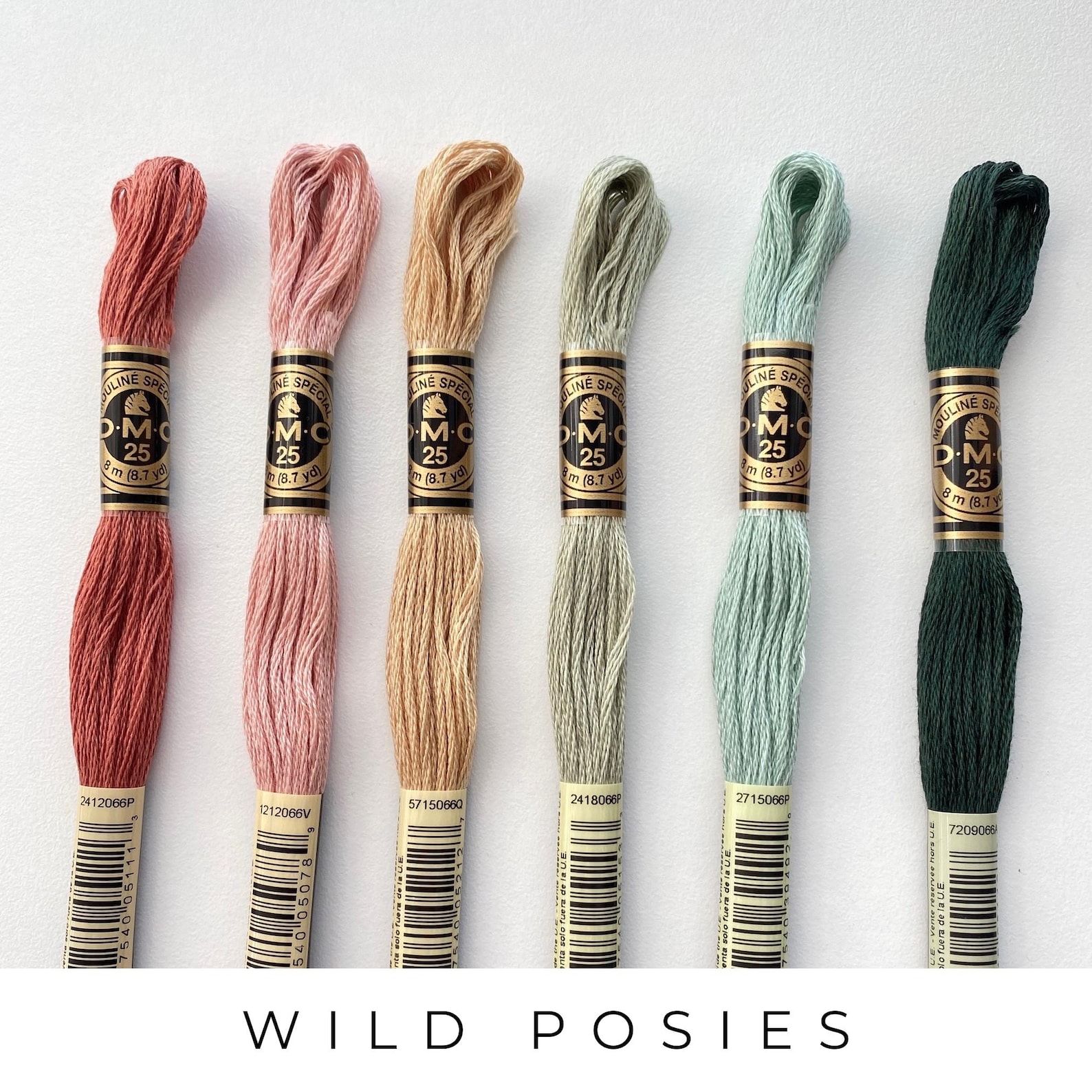 DMC Six Strand Embroidery Floss, 6 Skeins Color Pack, Trendy Embroidery ...