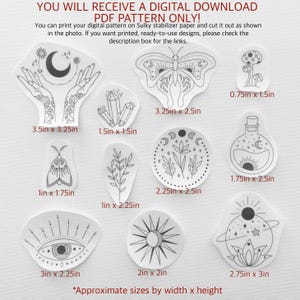 Moons and Magic Embroidery Design, Printable Stick and Stitch ...