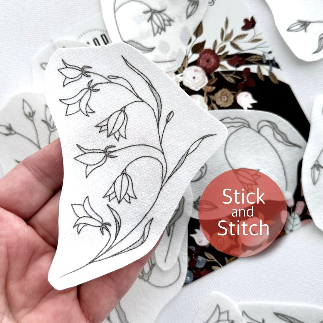 Bluebell Flowers Hand Embroidery Pattern, Botanical Stick and Stitch ...