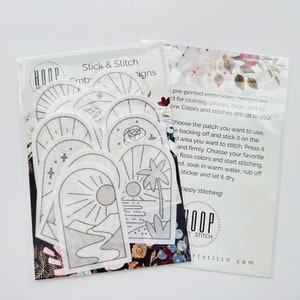 Boho Arches Hand Embroidery Pattern, Stick and Stitch Transfer Patch ...