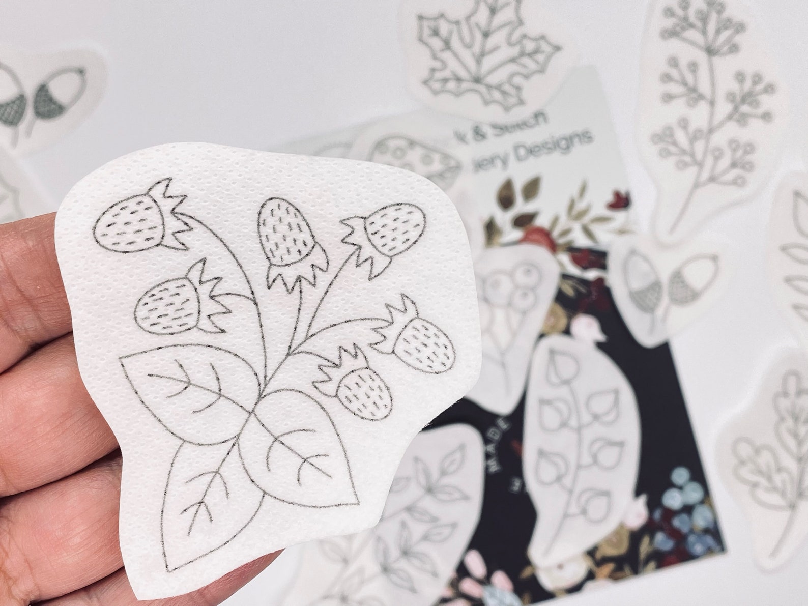 Autumn Stick and Stitch Embroidery Pouch Kit, Fall Embroidery Pattern ...