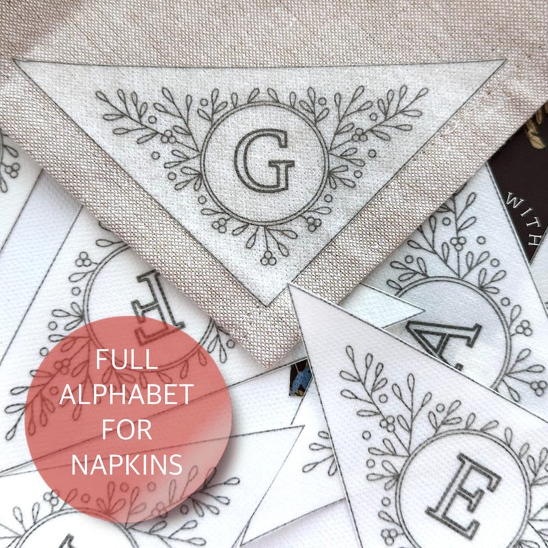 Handkerchief Embroidery Kit - Etsy