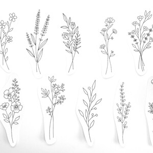 Spring Floral Hand Embroidery Pattern, Stick and Stitch Transfer Patch ...