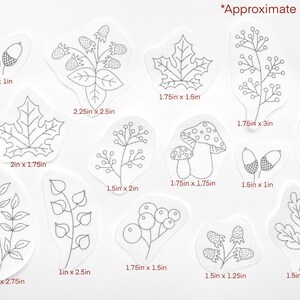 Autumn Stick and Stitch Embroidery Pouch Kit, Fall Embroidery Pattern ...