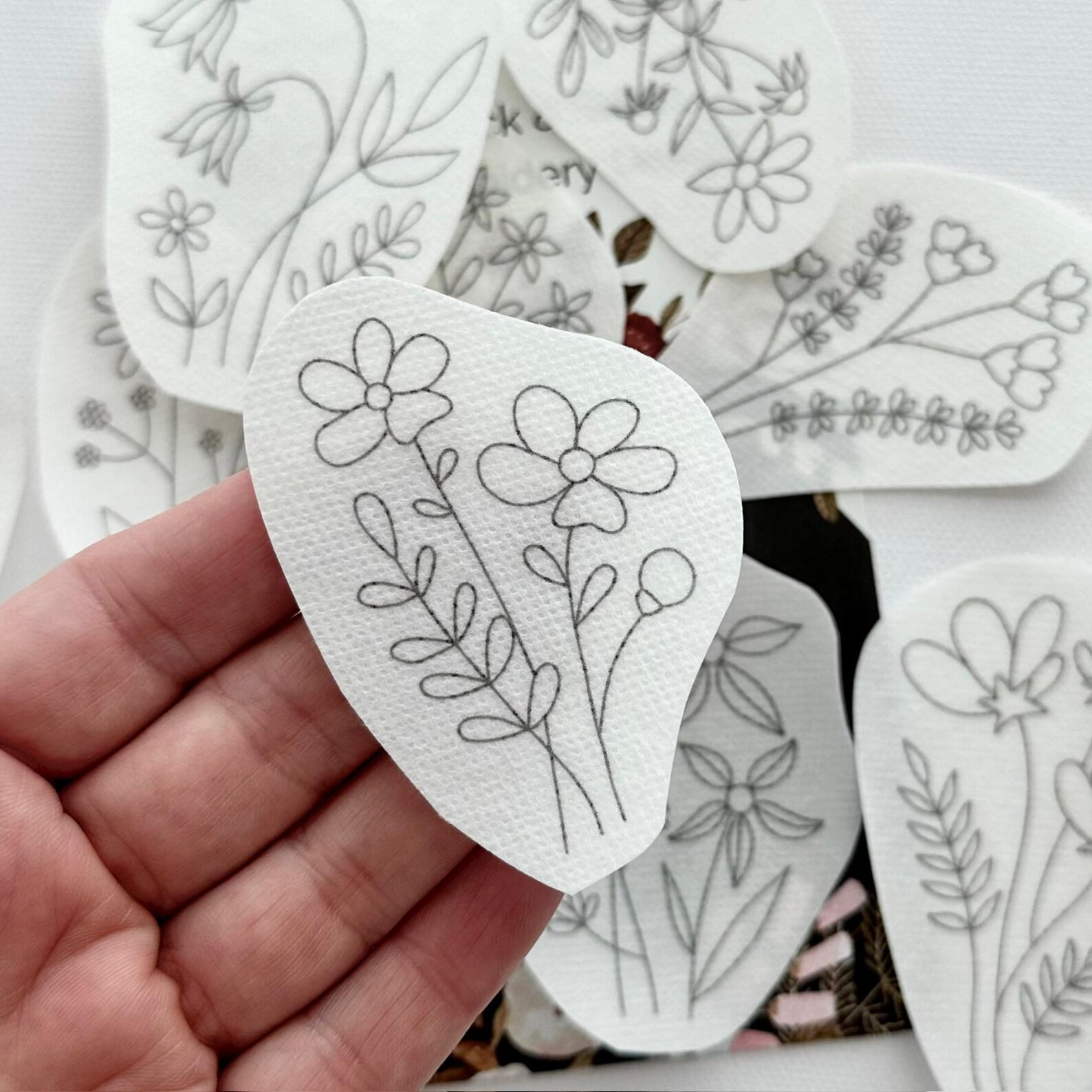 Floral Stick and Stitch Embroidery Pattern, Botanical Embroidery ...