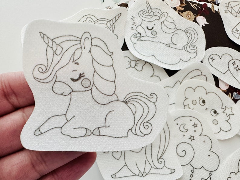 Unicorn Hand Embroidery Pattern Stick And Stitch Transfer Etsy