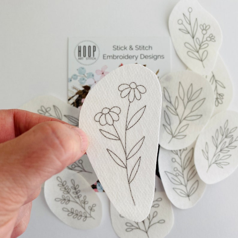 Wildflowers Stick and Stitch Embroidery Pouch Kit, Floral Embroidery ...