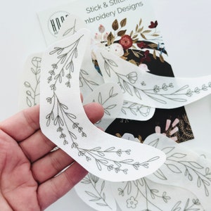 Floral Border Hand Embroidery Design, Printable Digital Download, Stick ...