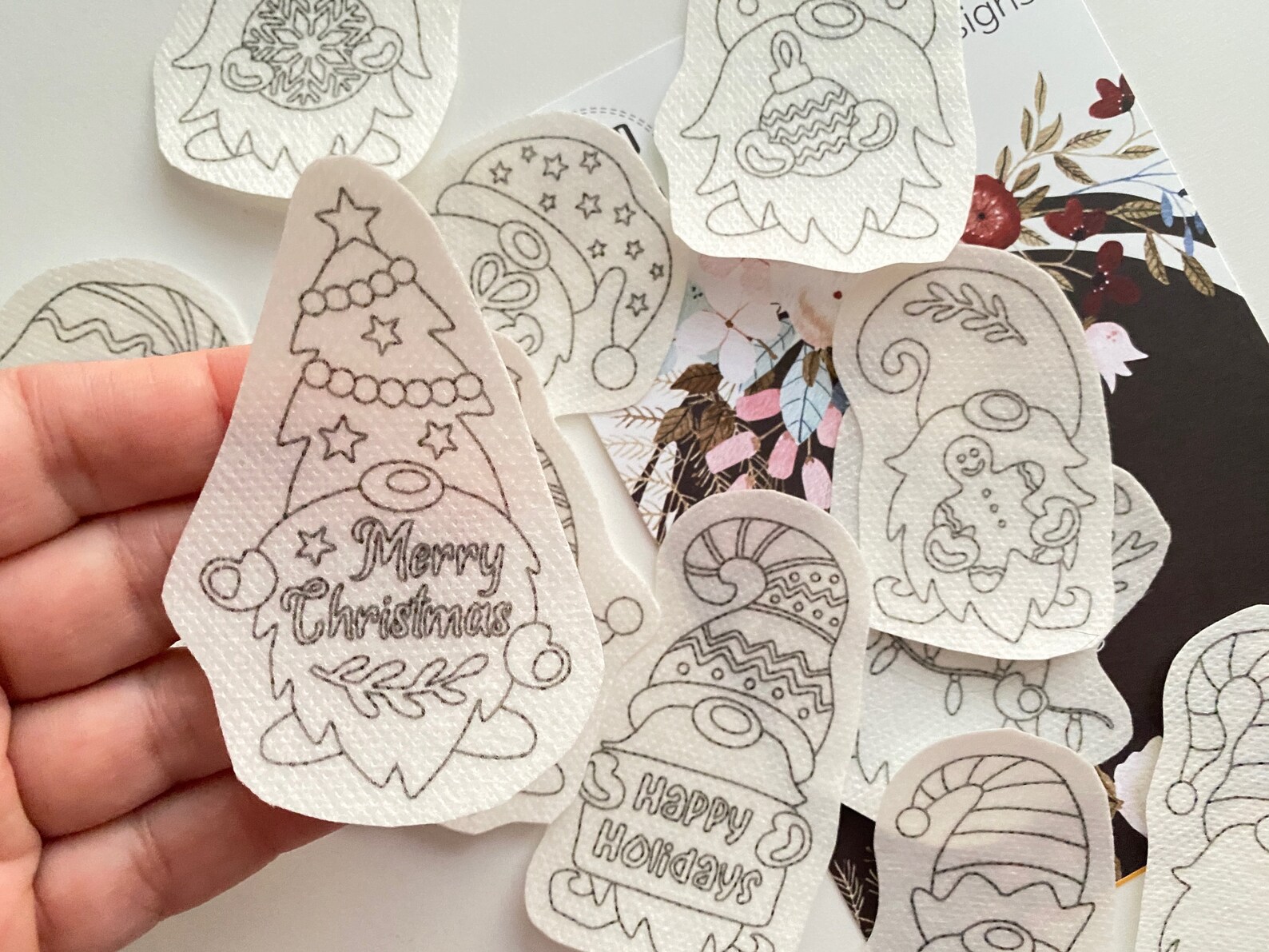 Christmas Gnomes Stick and Stitch Embroidery Patterns - Etsy