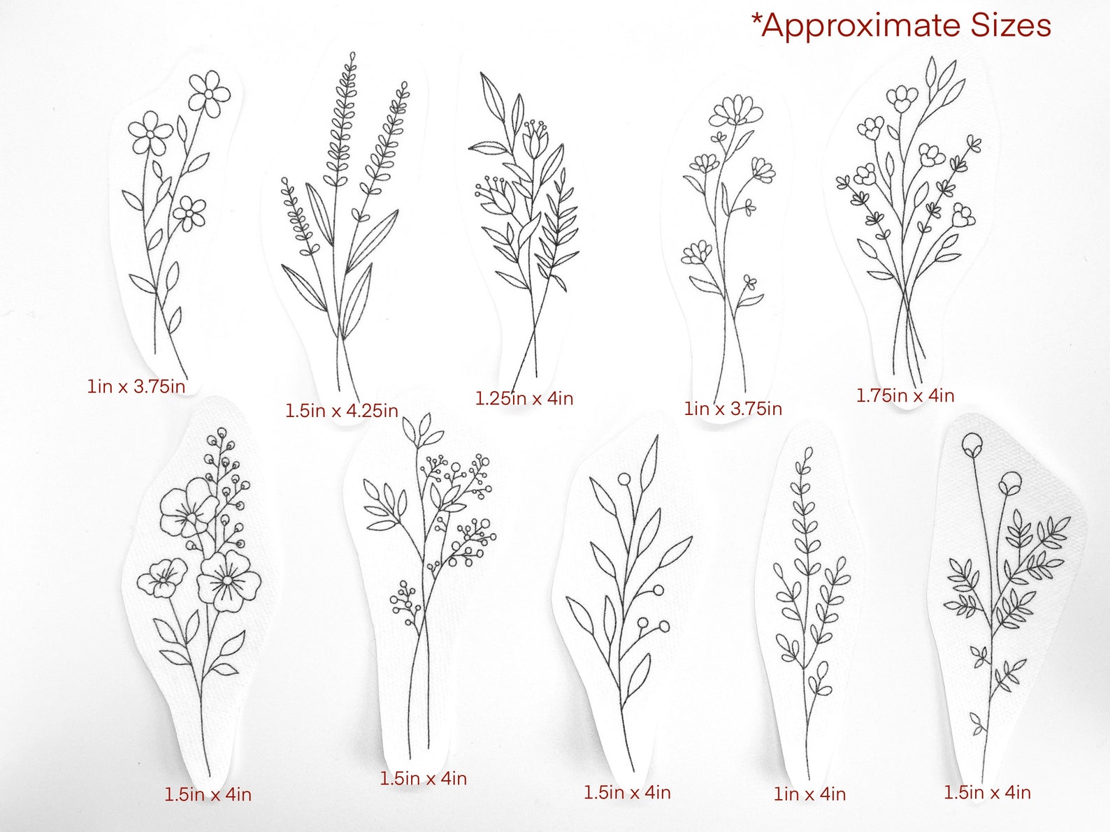 Spring Floral Hand Embroidery Pattern Stick and Stitch - Etsy