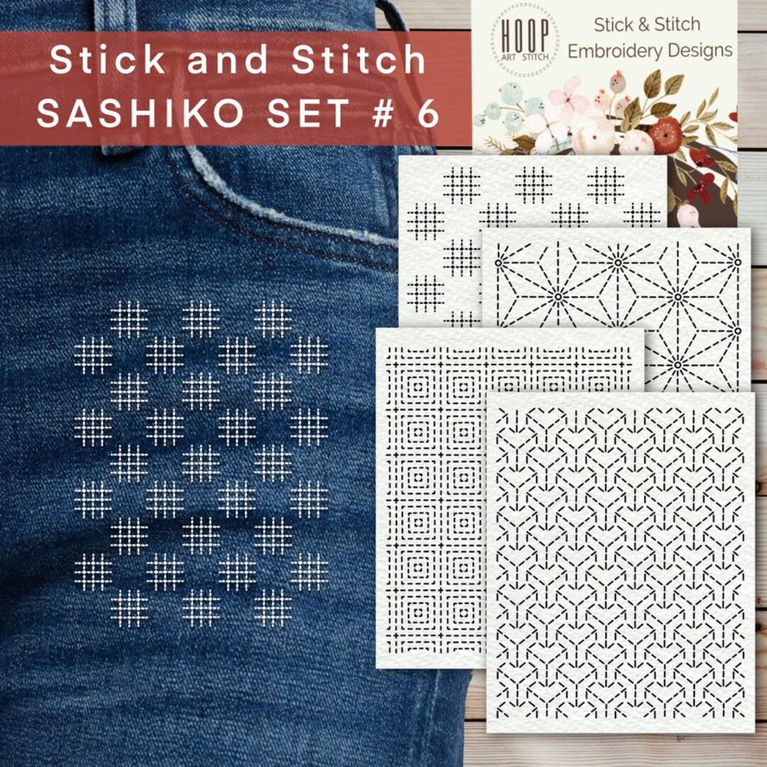 Stick and Stitch Visible Mending, Sashiko Embroidery Patch Repair, Peel ...