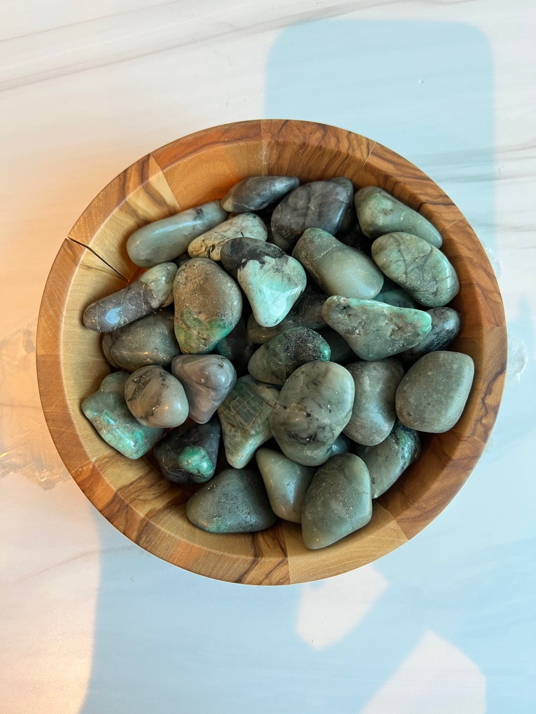 Emerald Tumble Tumbled Stones Emerald Stone Emerald Crystal Polished ...