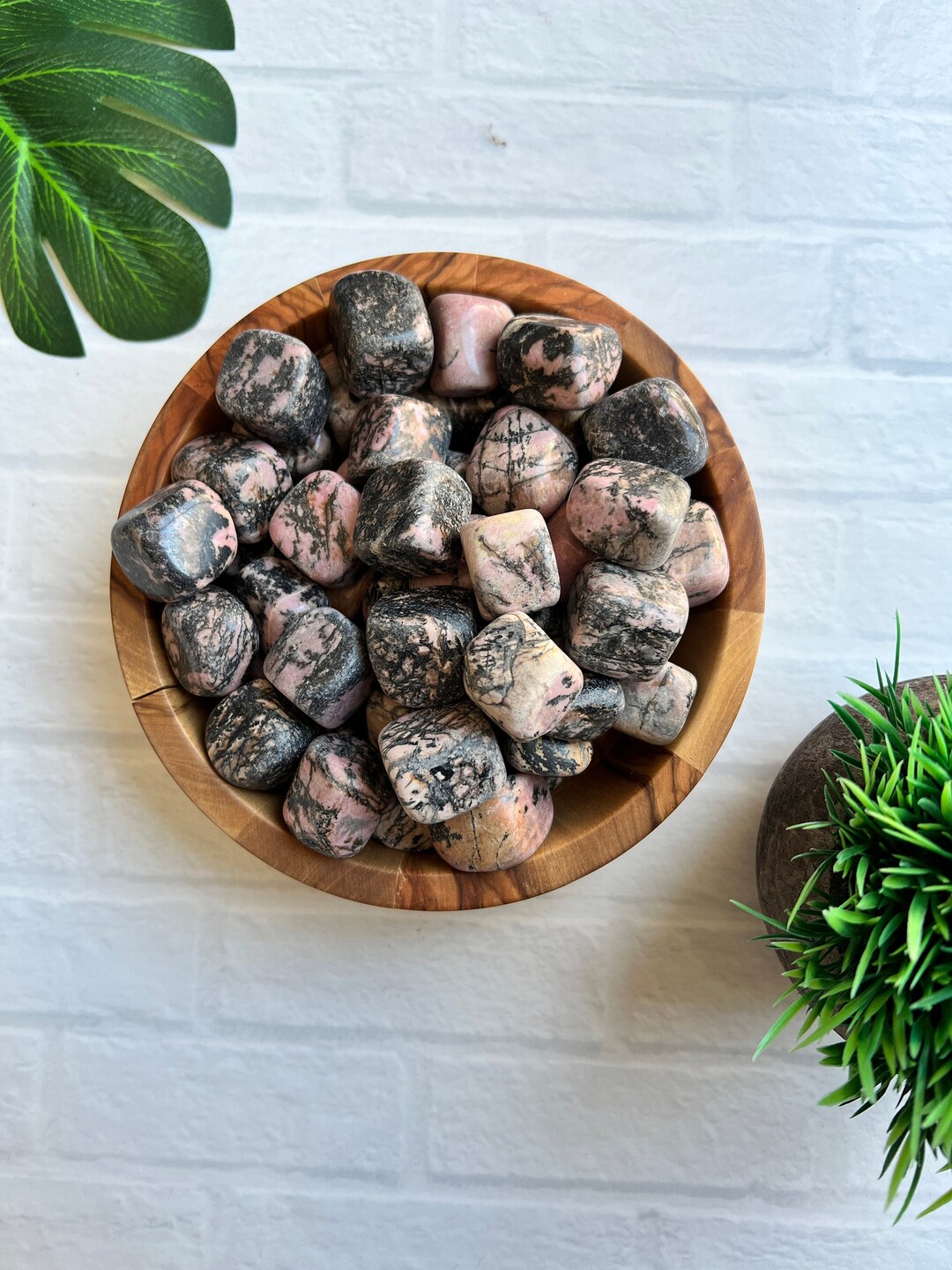 Rhodonite Tumbled Stones Rhodonite Crystal Chakra Stones - Etsy