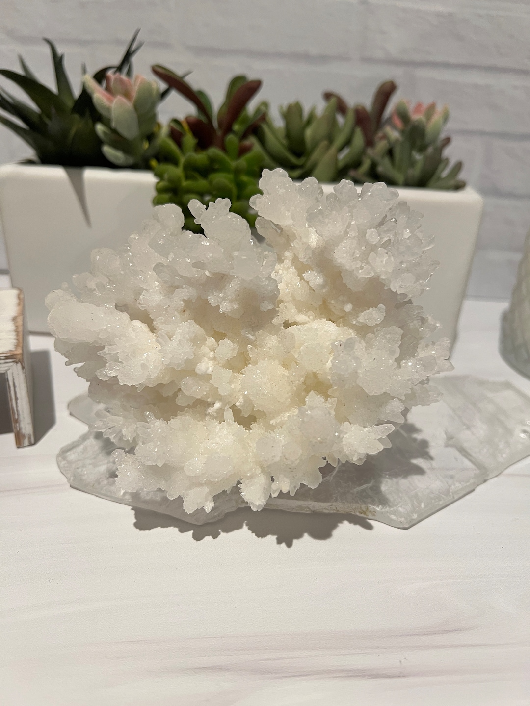 Sparkly White Cave Calcite Cluster | Winter Home Decor | White ...