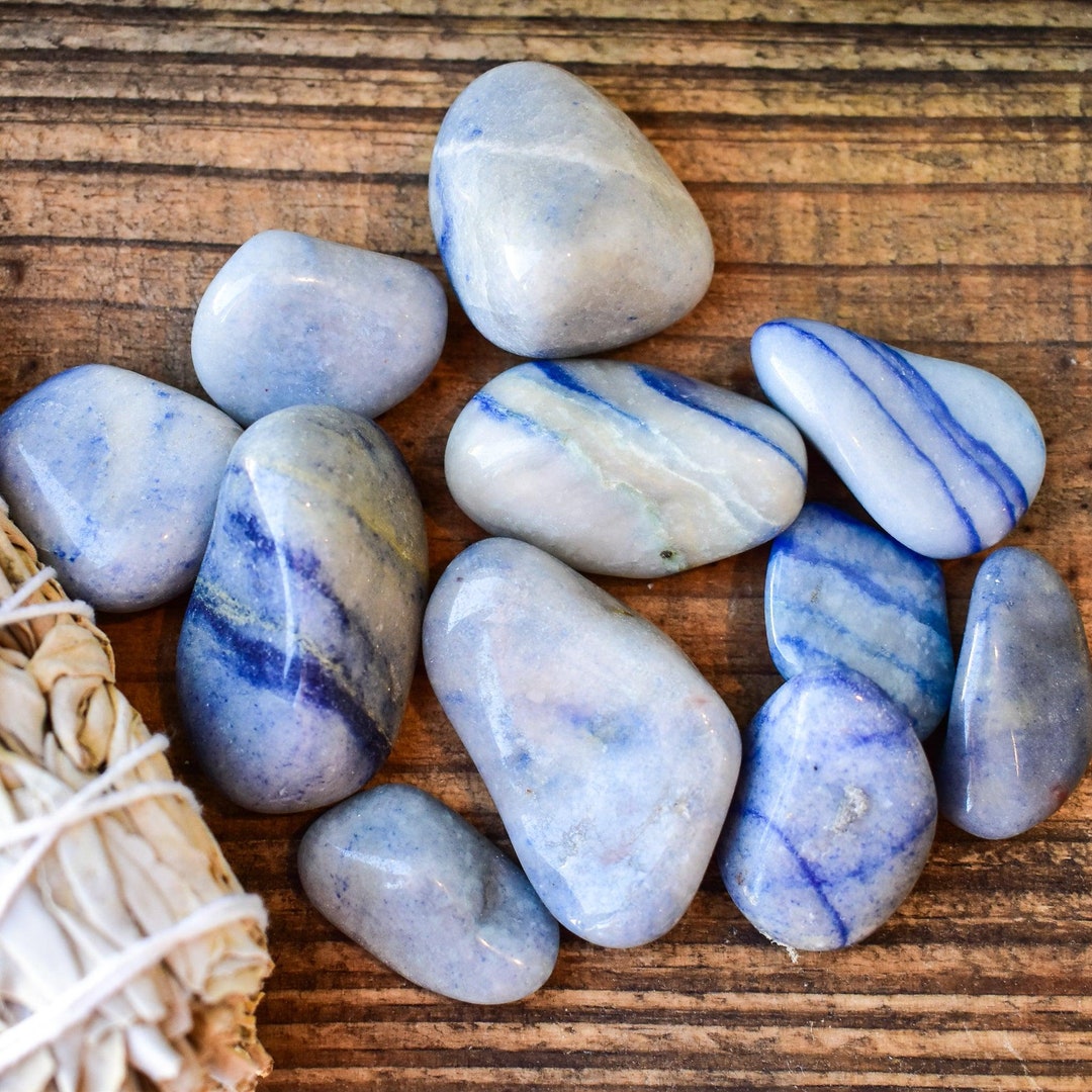 Blue Quartz Crystal Tumbled Stone | Metaphysical Crystals | Crystal ...