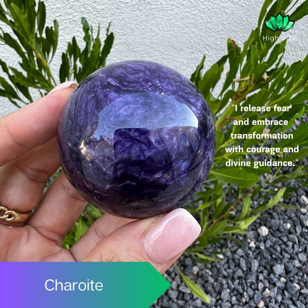 48mm High Quality Charoite Spheres Charoite Healing Crystals and Stones ...