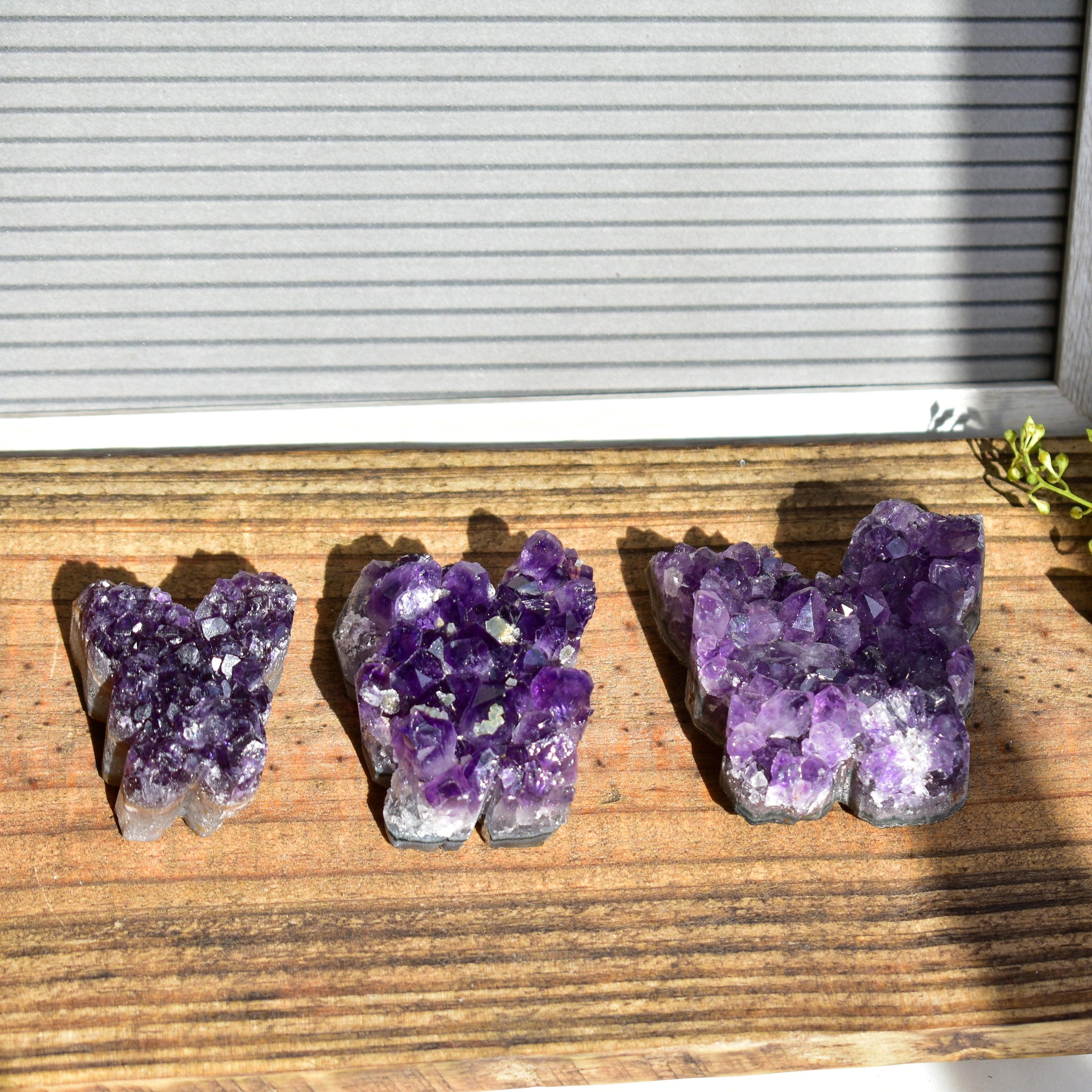 Purple Amethyst Crystal Butterfly Intuition & Peace | Etsy