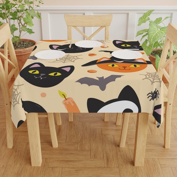 Halloween Black Cat Tablecloth - Etsy