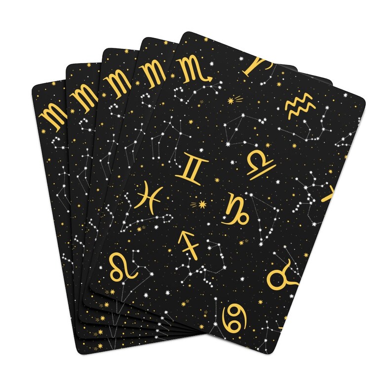 Zodiac Custom Poker Cards Zodiac Card Set Custom Card Set - Etsy