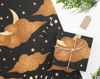 Sun and Moon Wrapping Paper - Etsy