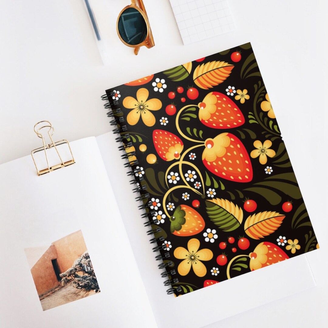 Strawberry Fields Spiral Notebook Ruled Line, Spiral Notebook, Blank ...