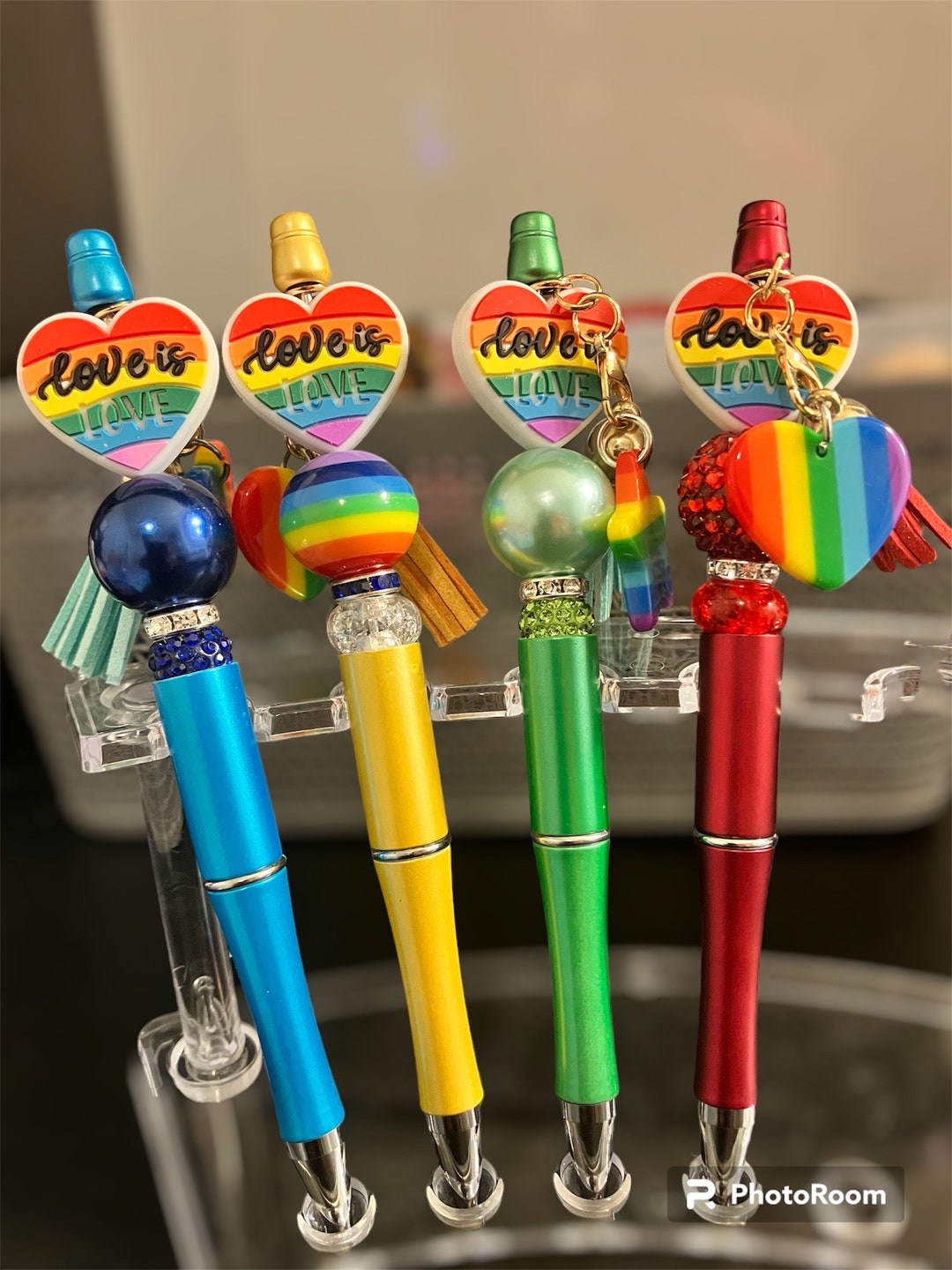 Pride Beaded Pens| Pride Gift| Party Favor| Office Supplies| Rainbow ...