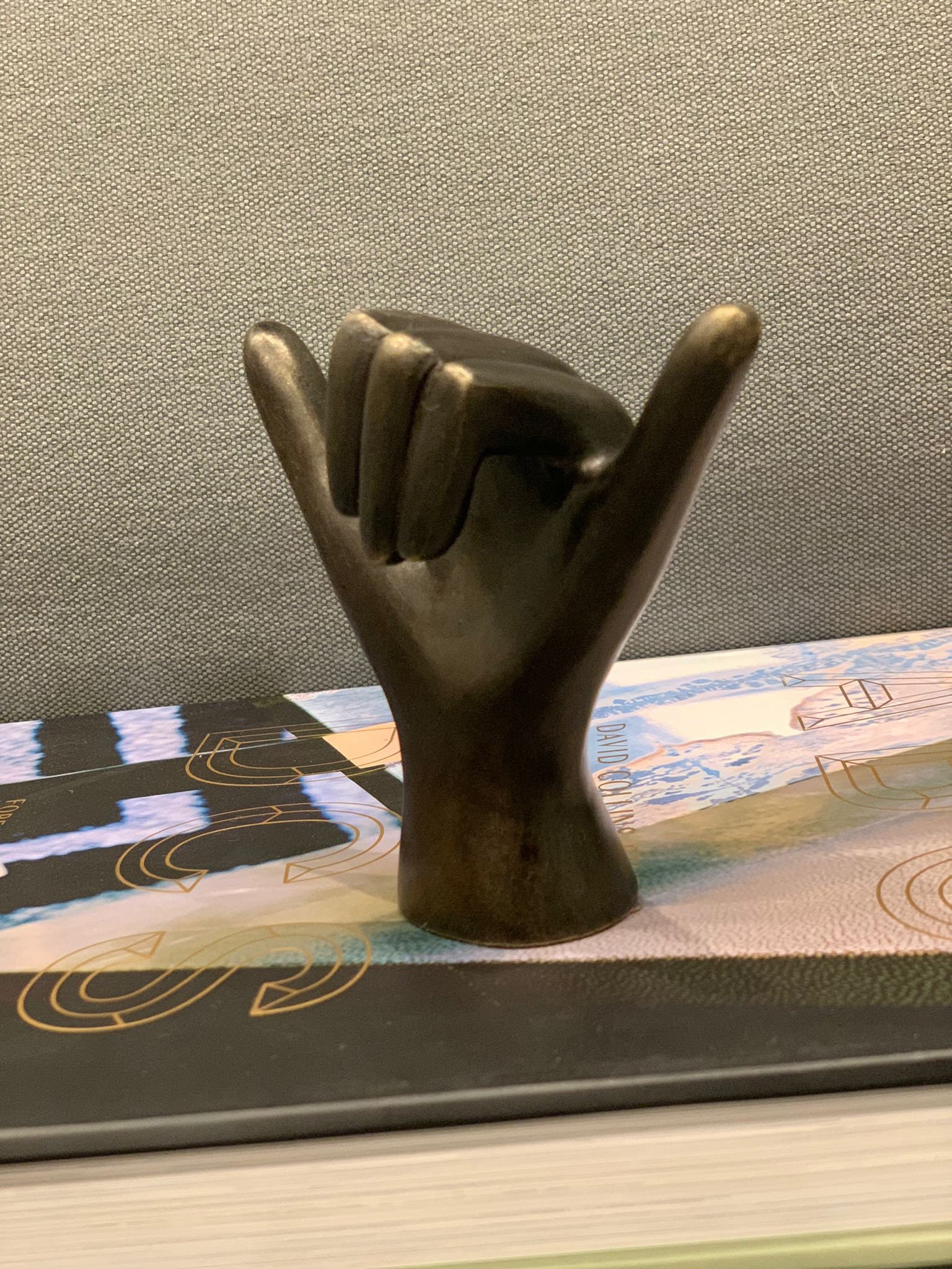 Gnarly Hand Gesture Sculpture Handmade Ring Holder Bronze Hands Statue ...