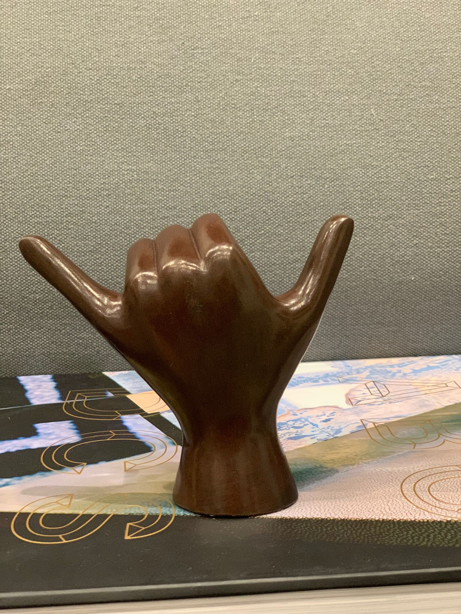 Gnarly Hand Gesture Sculpture Handmade Ring Holder Bronze Hands Statue ...