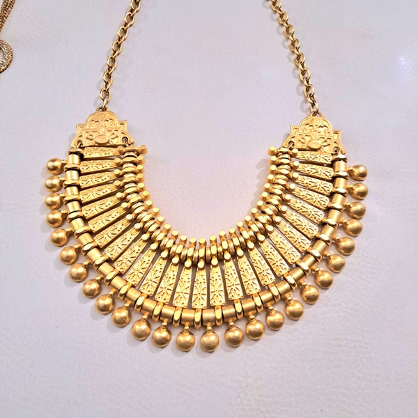 Gold Bib Necklace - Etsy