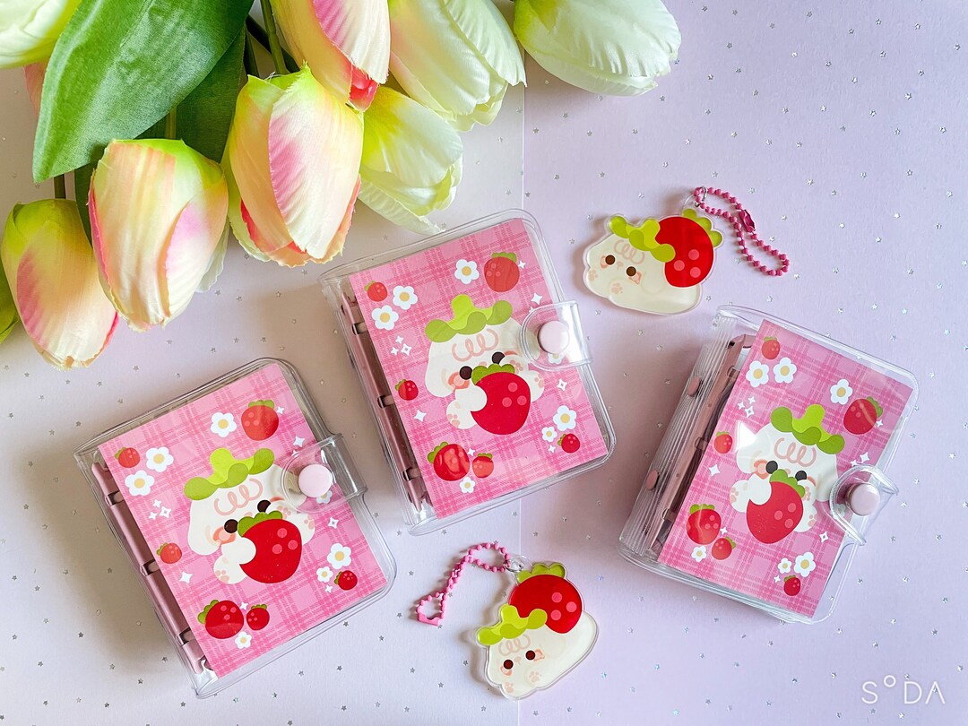 Cute Strawberry Mini Ring Binder Mini Refillable Ring Binder - Etsy