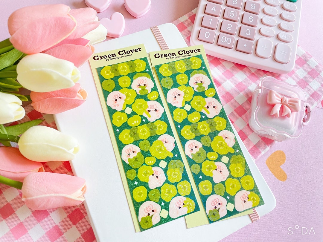 Green Clover Deco Sticker Sheet - Etsy